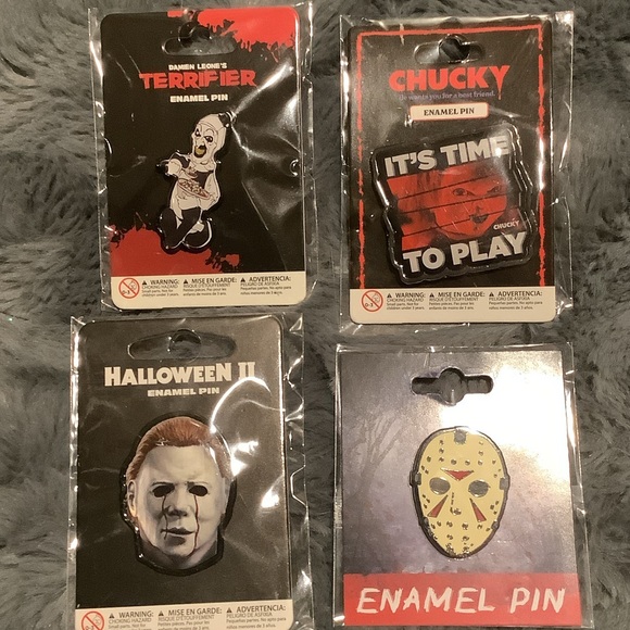 Jewelry | Horror Movie Enamel Pins Set | Poshmark